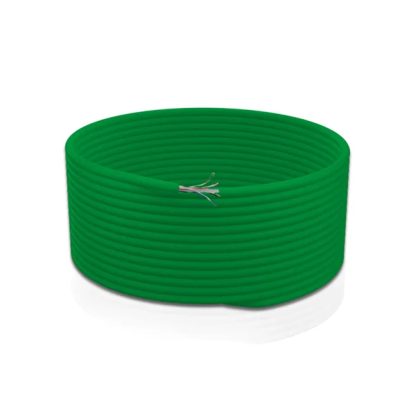 Cat 6A UTP 4 Pair Solid Cable True 23 AWG LSZH Green 305 Mtrs ...